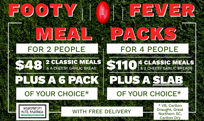 footy meal packs - Westernport Hotel